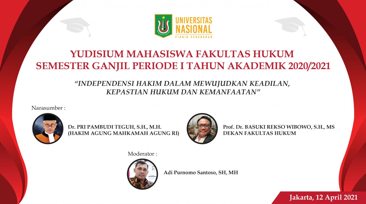 YUDISIUM MAHASISWA FAKULTAS HUKUM SEMESTER GANJIL PERIODE I T.A. 2020/ ...