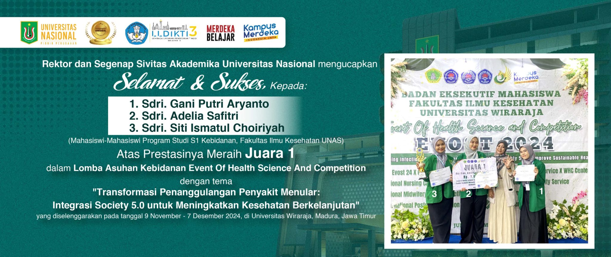 Selamat & Sukses Kepada: Mahasiswi-Mahasiswi Program Studi S1 Kebidanan ... Selamat & Sukses Kepada: Mahasiswi-Mahasiswi Program Studi S1 Kebidanan ...