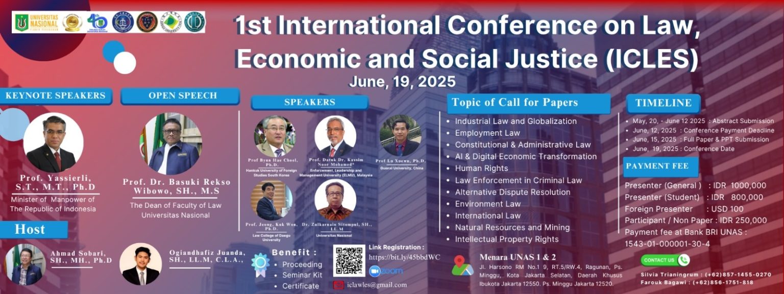 1st International Conference on Law, Economic and Social Justice (ICLES ...